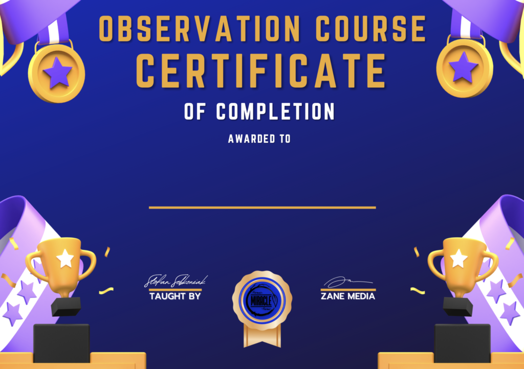 OBSERVATION COURSE CERTIFICATE – Permaculture Master Class